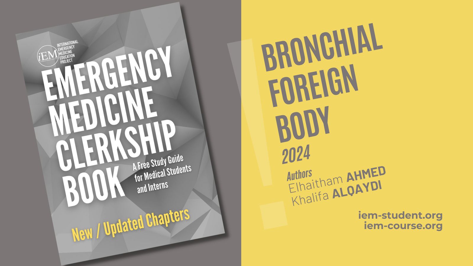 Bronchial Foreign Body Aspiration (2024) – International Emergency ...